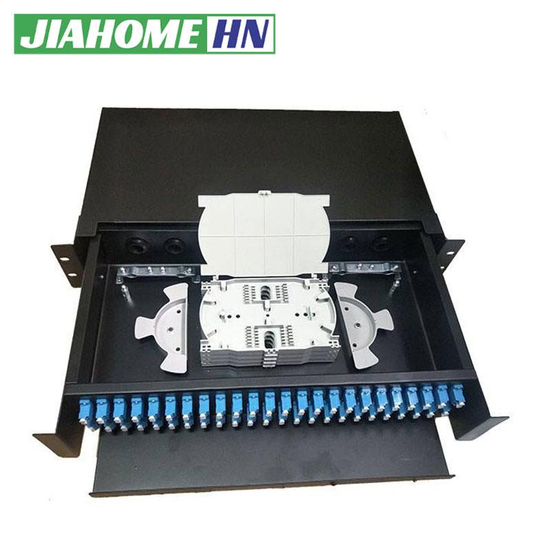 FTTH 19 INCH 1U ODF SLIDING PATCH PANEL FIBER OPTIC 24 PORTS TERMINAL ...