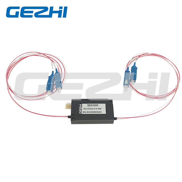 Fiber Optic 2x2A Passive Mechanical Optical Switch with SC FC LC ST ...