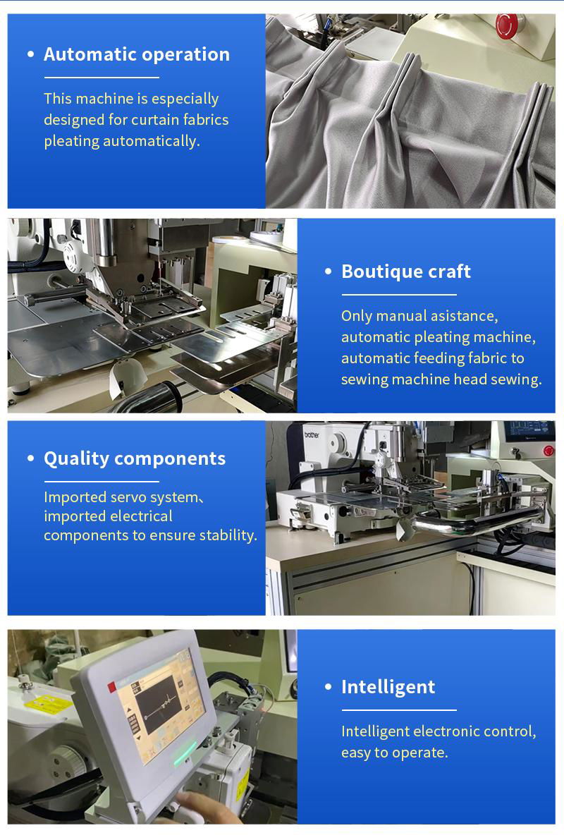 Automatic Curtain Fabric Pleat Sewing Machine - RD-DZJ101 - Ridong ...