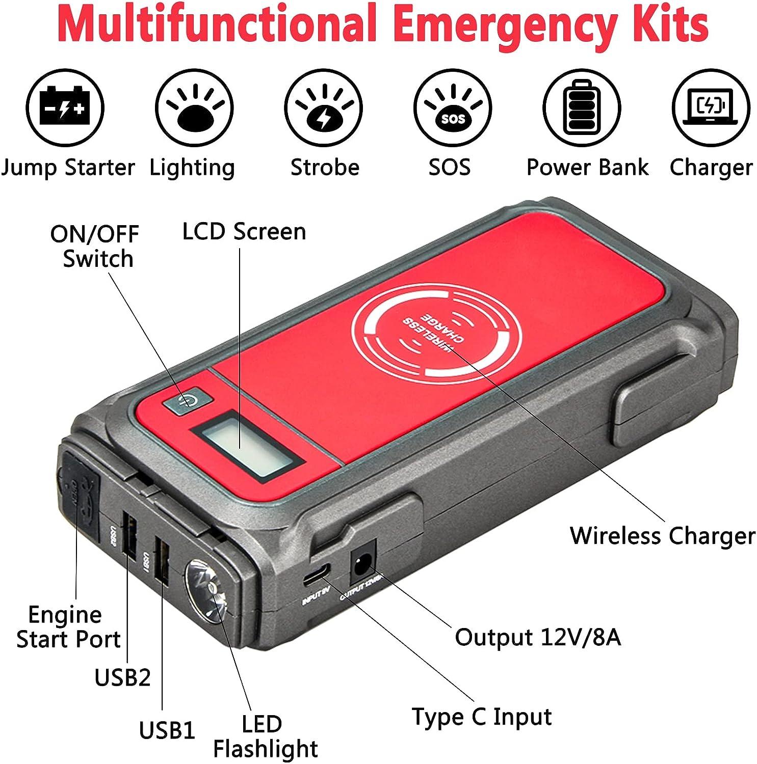 12v 12000mah A38 Multifunction Jump Starter - a38 jump box - XUWEN ...