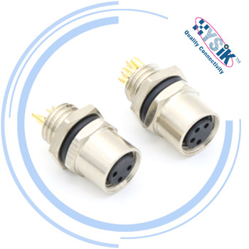 M8 Device Connector Panel Front Mount M8 8P Female Receptacle PCB dip-solder - Hysik (China ...