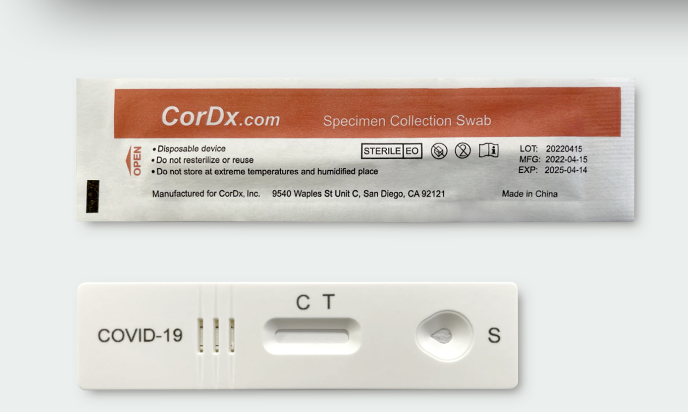 CorDx antigen test kit home test OTC EUA (United States of America ...