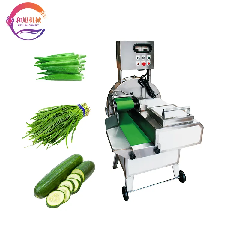 Automatic Okra Cucumber Lettuce Chopper Cutting Machine Leaf Vegetable ...