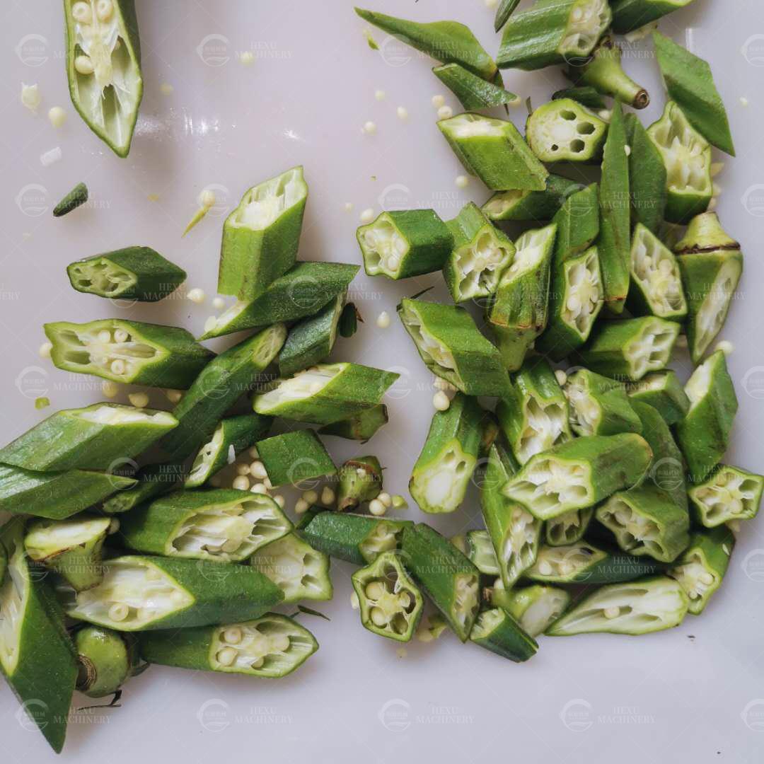 Automatic Okra Cucumber Lettuce Chopper Cutting Machine Leaf Vegetable ...