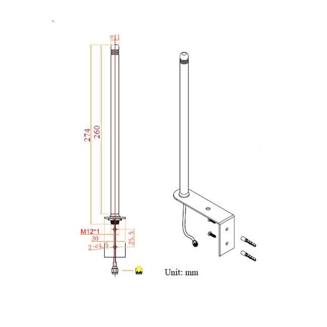 omni directional 5dbi high gain wall bracket mount gsm 3g communication ...