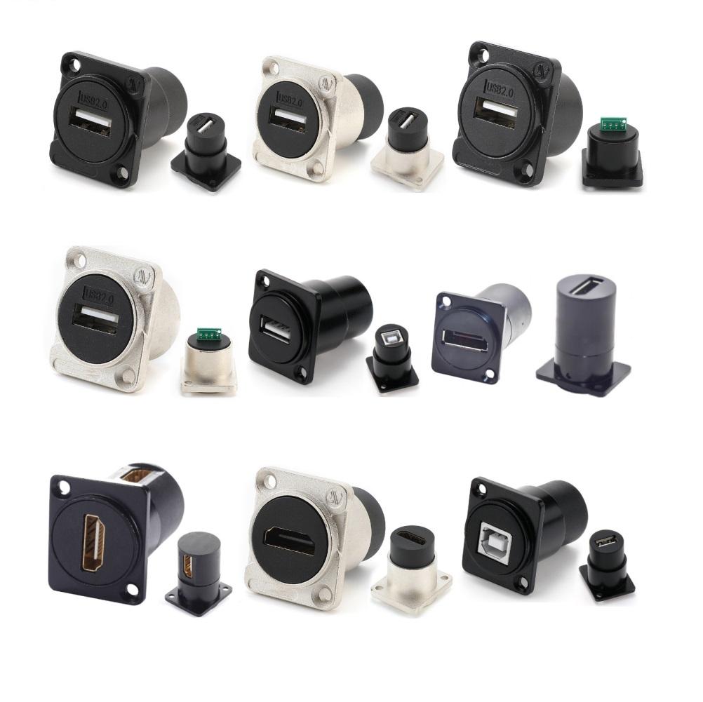 d type chassis panel screw mount usb2.0 hdmi dp1.2 connector - USB2.0 ...