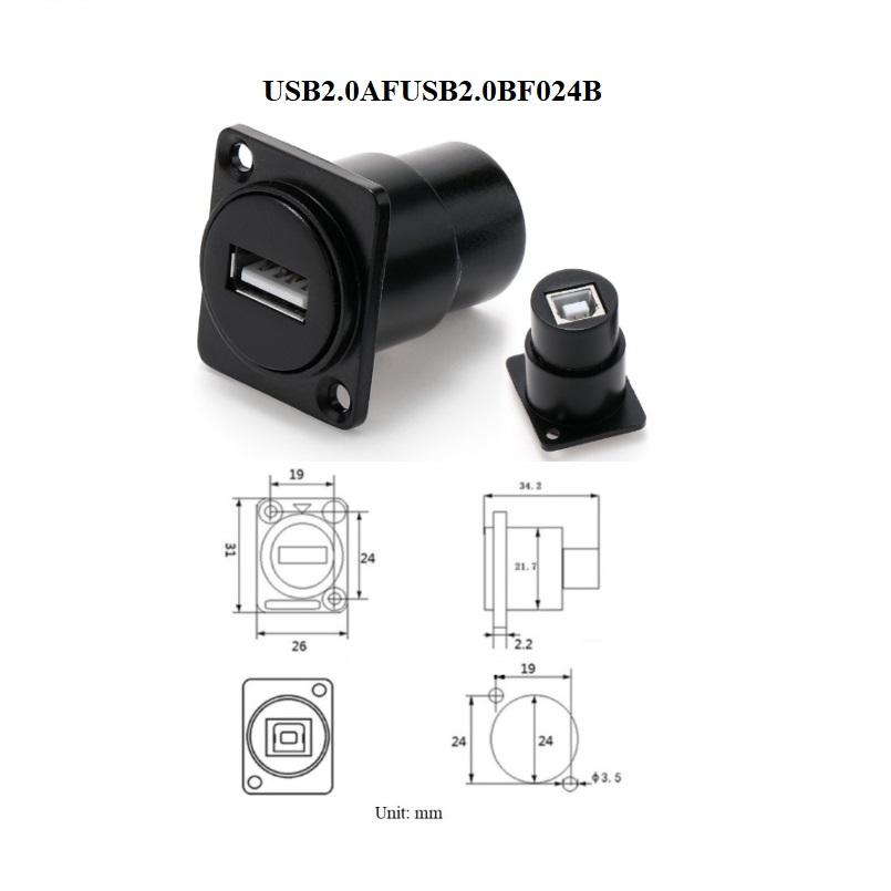 d type chassis panel screw mount usb2.0 hdmi dp1.2 connector - USB2.0 ...