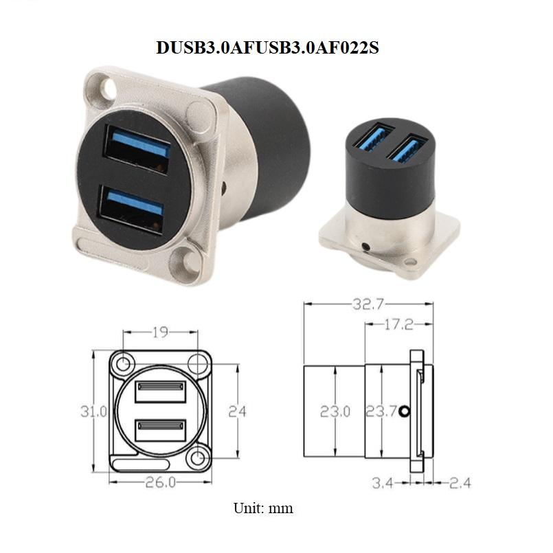 锌合金矩形d type面板螺丝安装usb3.0 a b usb c type c接头插座模块 - USB3.0 USB C - 慧联 (中国 广东省 生产商) - 端子、连接器 - 电子元器件 ...