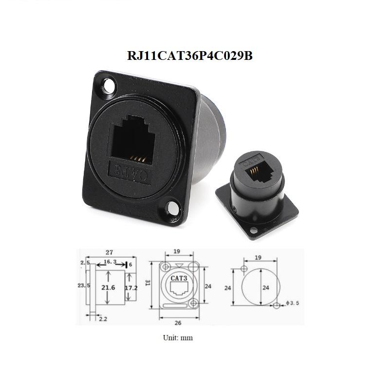 锌合金矩形d type面板螺丝安装rj11 cat3 rj45 cat5e cat6 cat6a接头插座模块 - CAT3 CAT6 - 慧联 ...