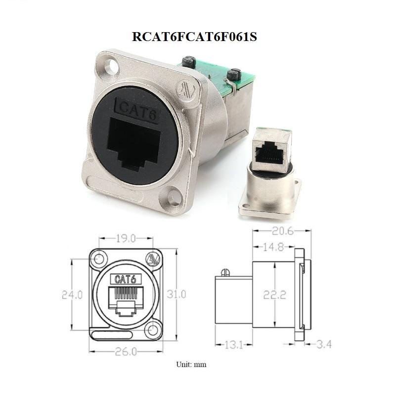 d type chassis panel screw mount rj11 cat3 rj45 cat5e cat6 cat6a ...