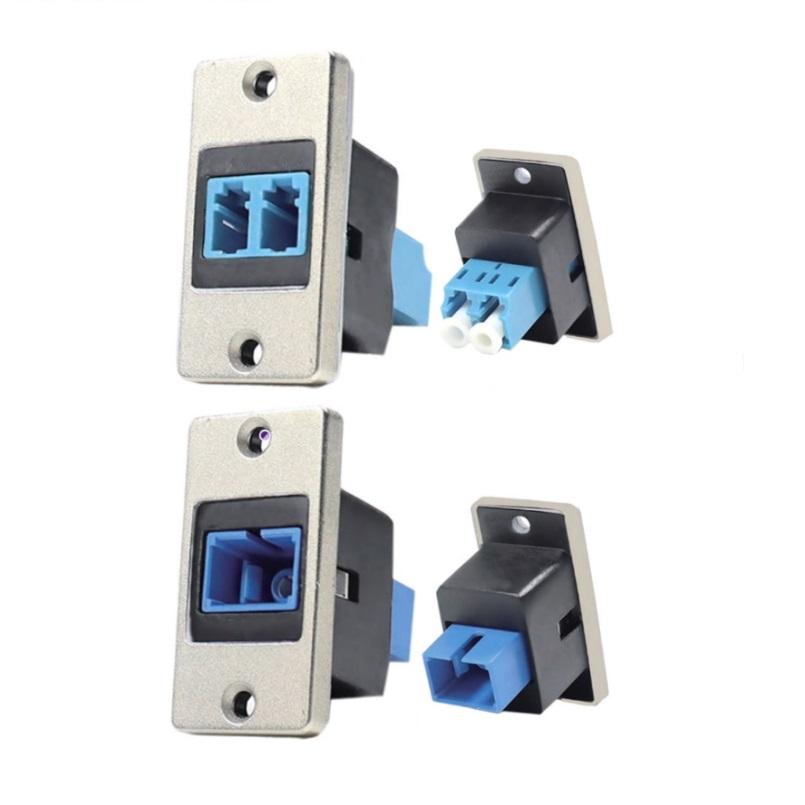 rectangular screw chassis panel mount Zinc alloy duplex lc sc extender