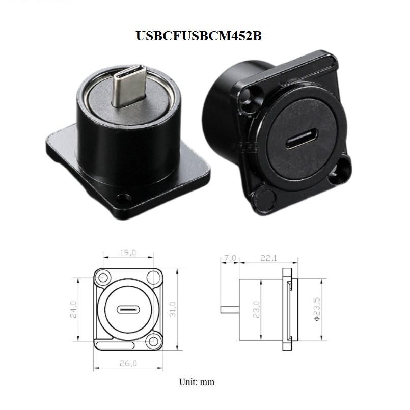 d type chassis panel screw mount usb c type c connector - USBCTYPEC ...
