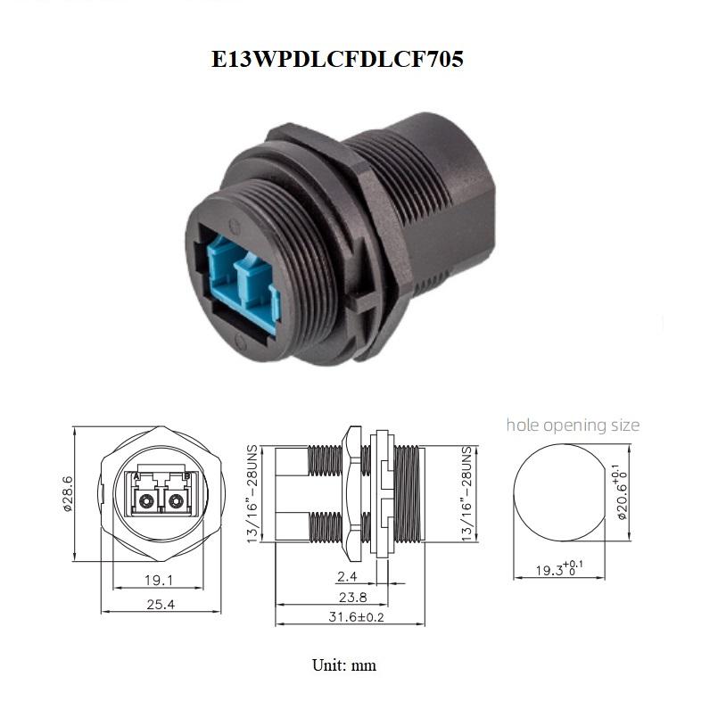 fddi waterproof circular screw panel chassis wall mount duplex lc sc ...