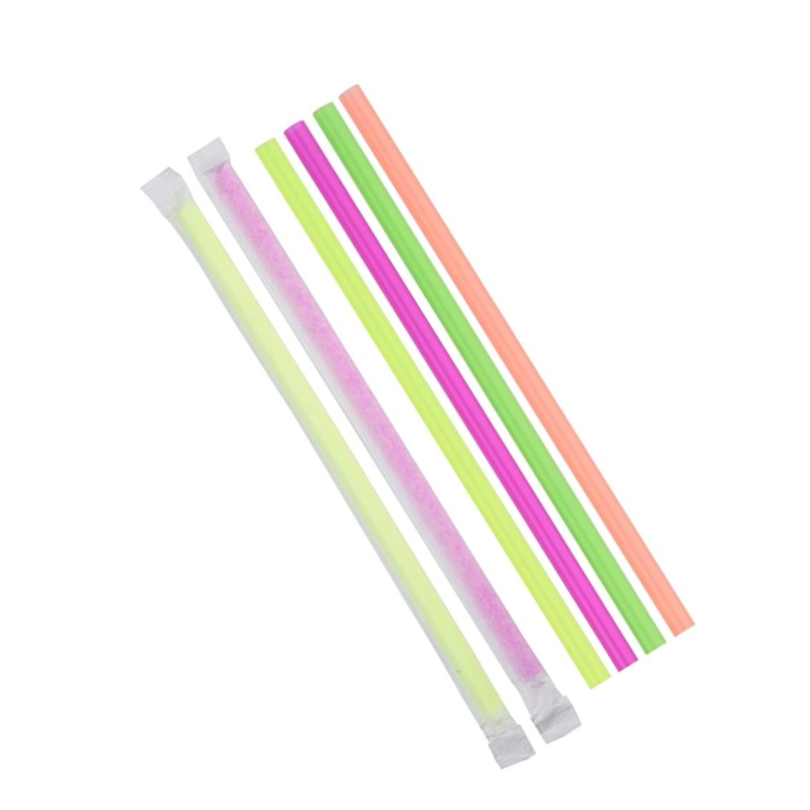 Drinking Straws Disposable Bendable Party Colored Plastic Straws Spoon ...