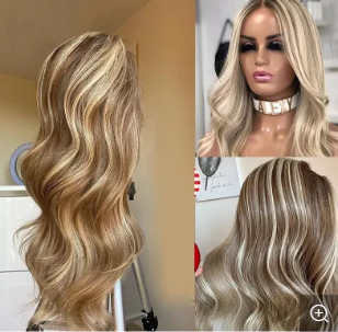 Long Stragiht Blonde Lace Wave Human Hair Wigs Brazilian ace hair - RZT ...