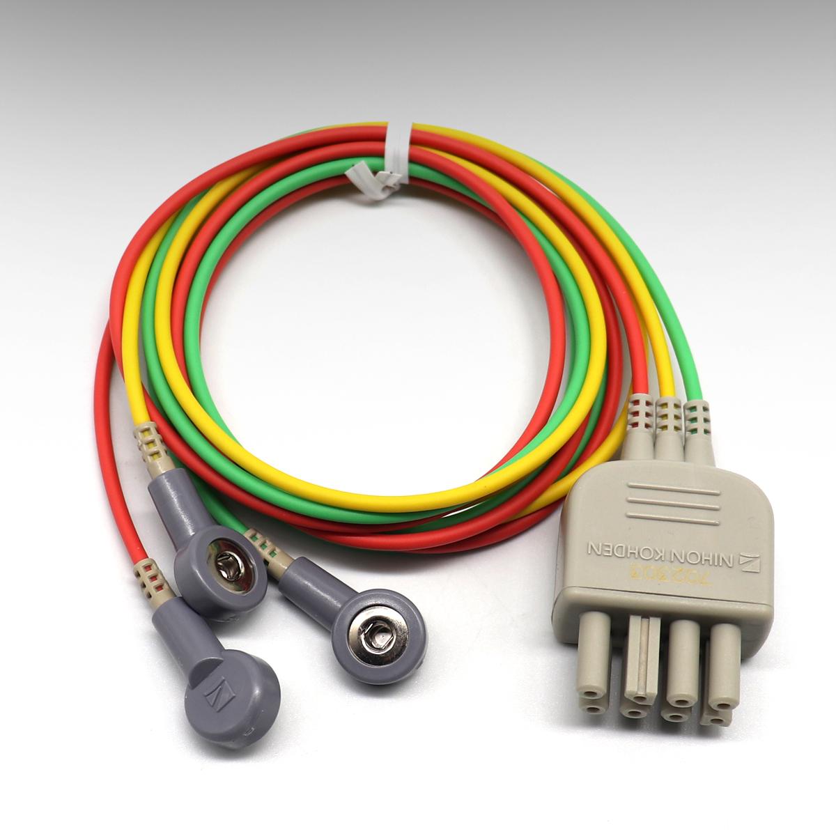 Original NIHON KOHDEN 8 needles 3 cables ECG EKG cable leadwire BR-913P ...
