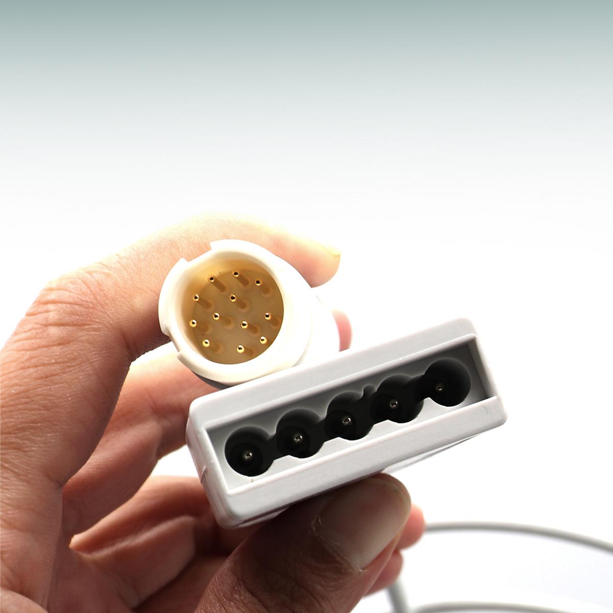 Original Philips ECG cable for monitor 5 cables 12 pin M1668A ecg cable ...