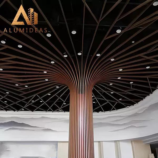 aluminum strip ceiling design interior - A-30007 - Alumideas (China ...
