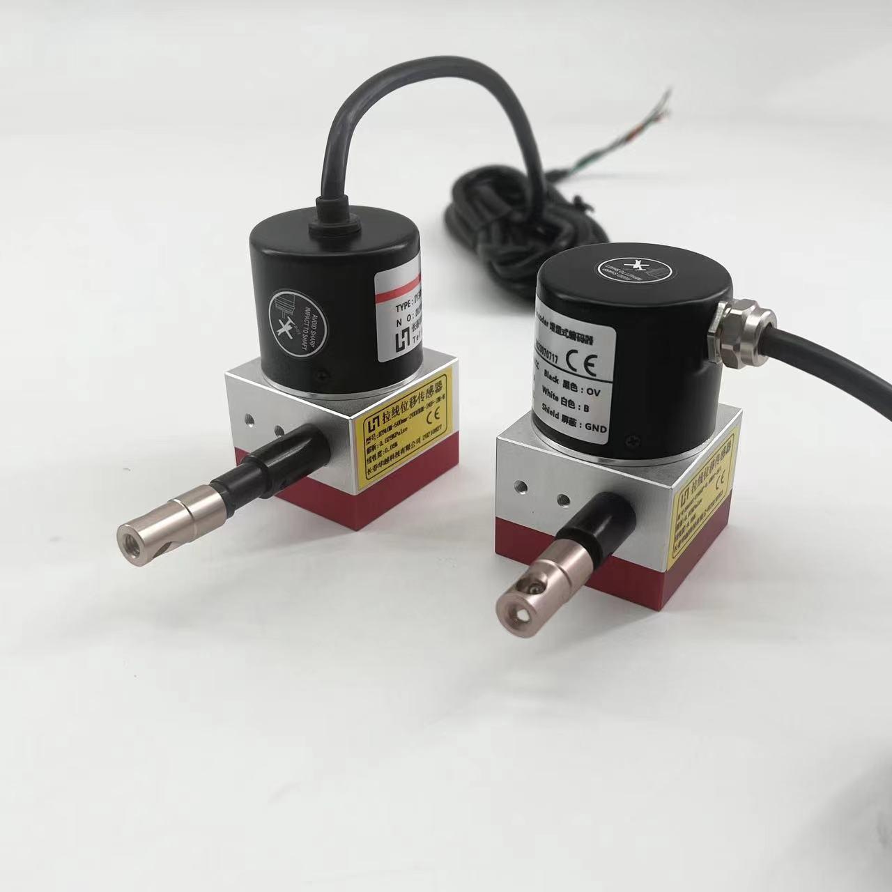 Digital Pulse Signal 600mm Linear Position String Pot 24V Draw-wire ...