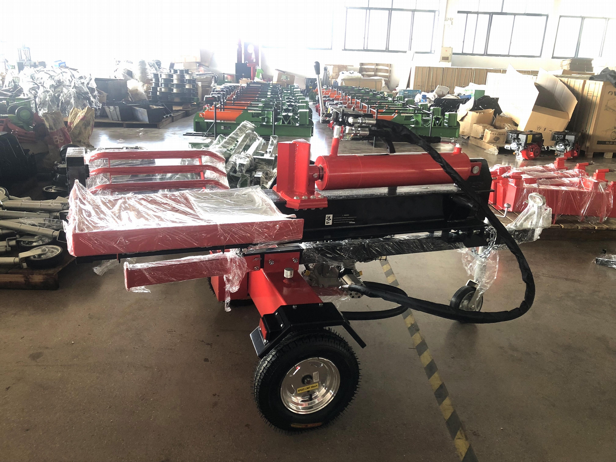 40/65 Ton Hydraulic Petrol Wood Log splitter 15HP Electric Starter ...