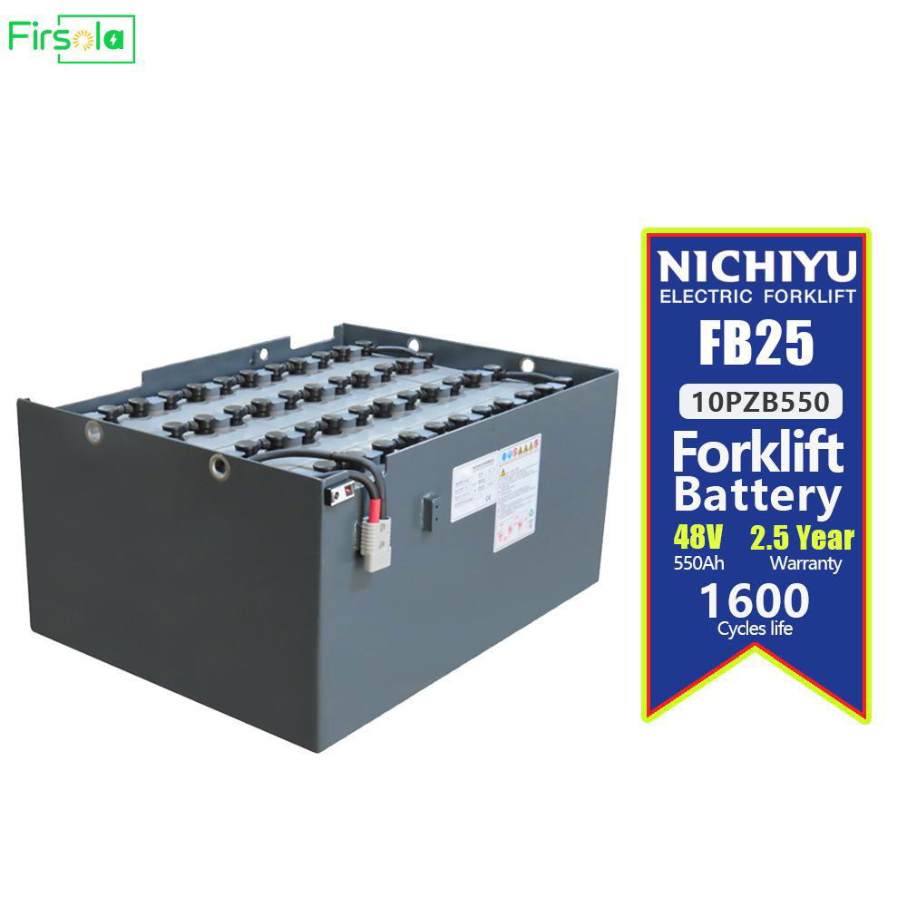 NICHIYU FB25 Forklift Battery 48V 550Ah 10PZB550 Batteries for NICHIYU ...