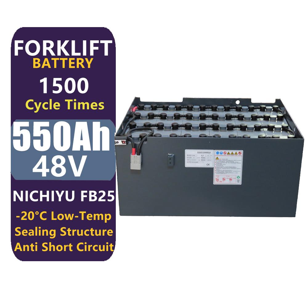 NICHIYU FB25 Forklift Battery 48V 550Ah 10PZB550 Batteries for NICHIYU ...