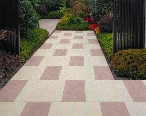 Peach red Ecological Paving Stone 18mm Outdoor Anti-slip Floor tiles ...