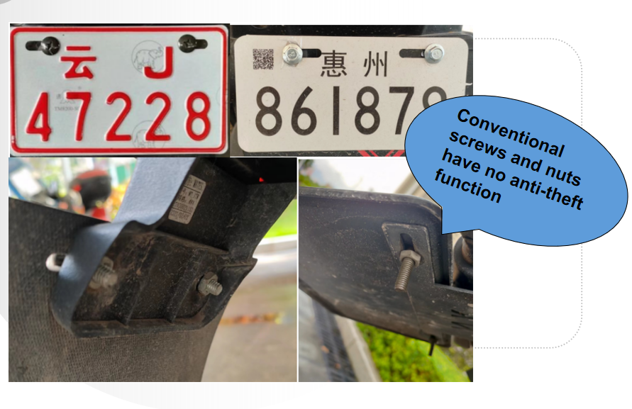 License plate anti-theft screw/mut - MB-B620S - M-bridge (China ...
