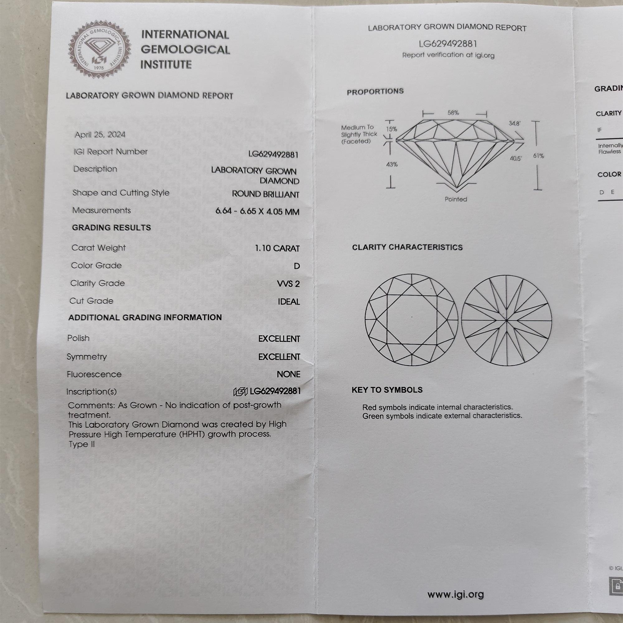 Diamond earrting Accept customization IGI certification pendant earring ...