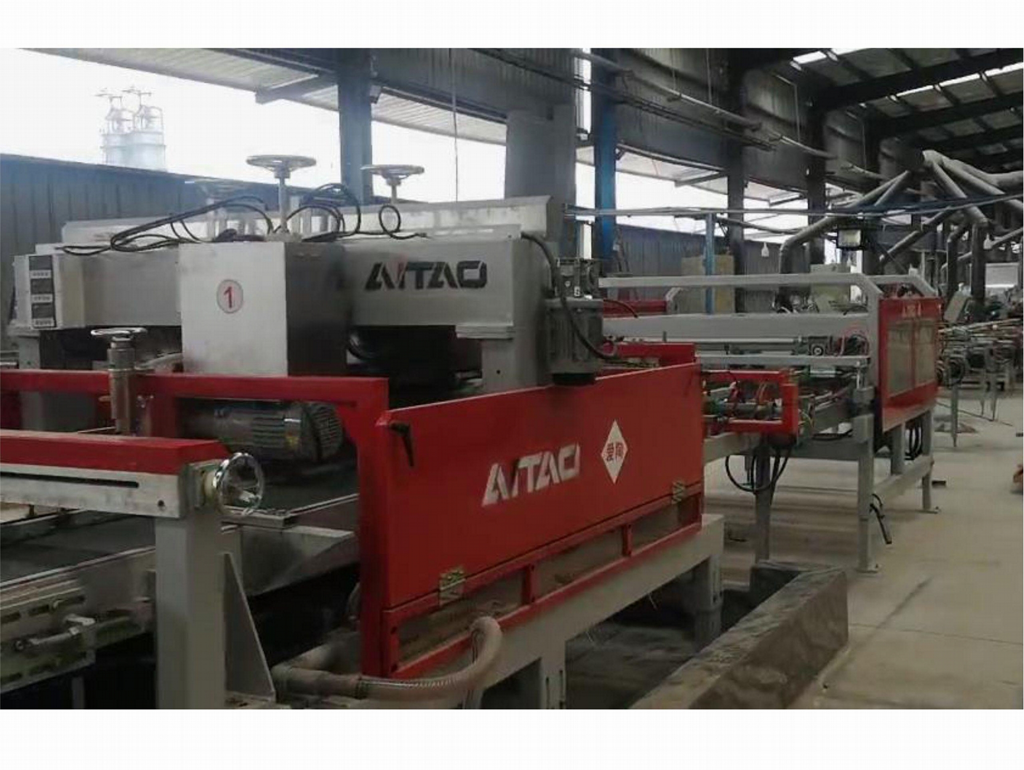 Wood grain tile cutting machine-multi blades cutting line - Aitao ...