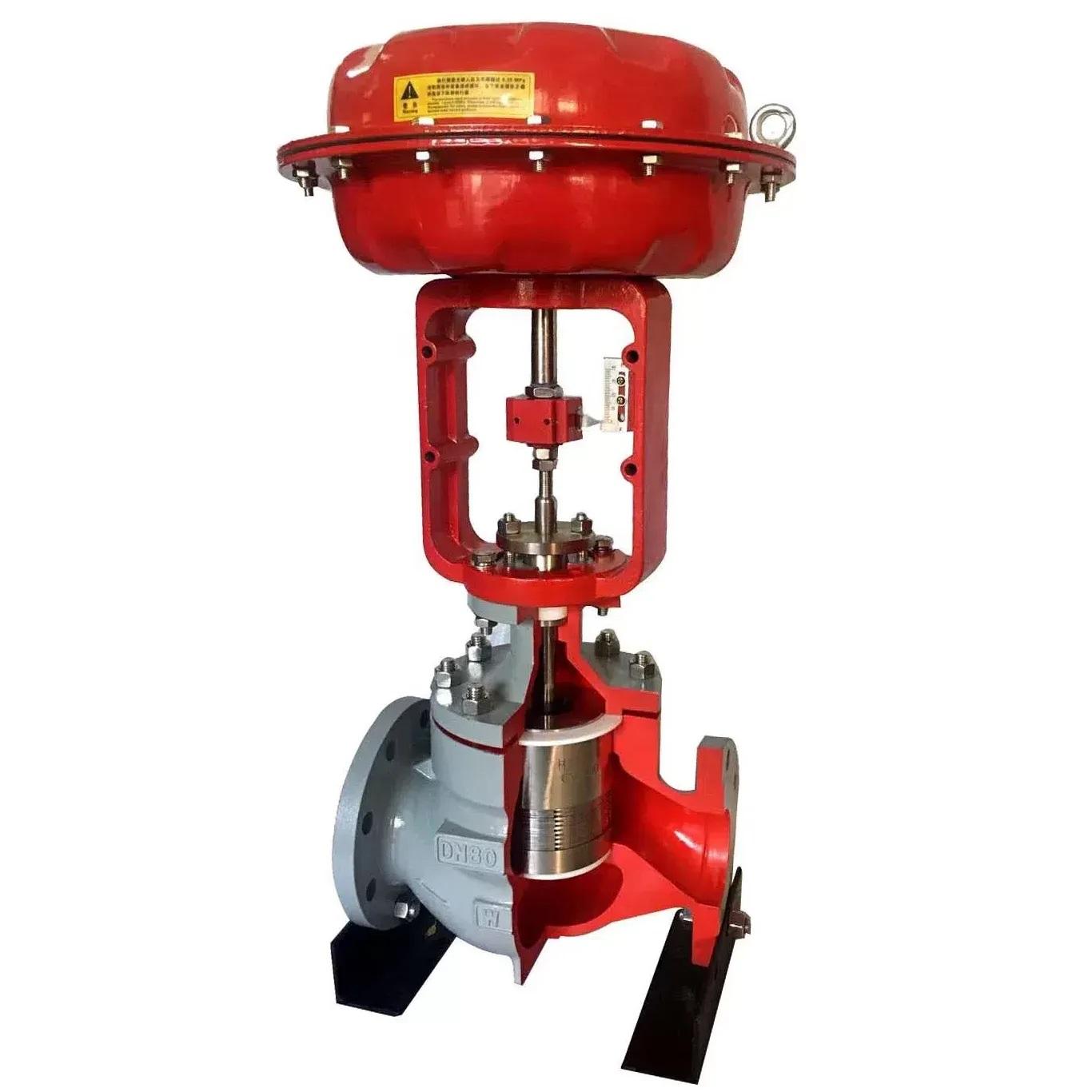 Pneumatic Labyrinth Cage-guided Control Valve, Balanced Trim (China ...