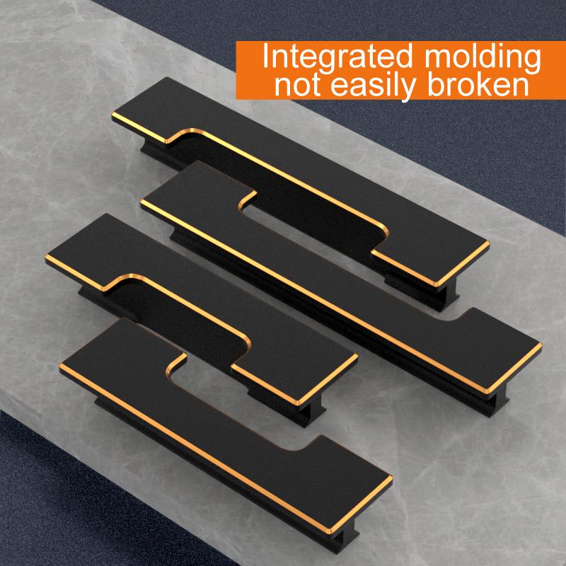 cabinet handle Concave Gold-rimmed aluminum alloy handle door, wardrobe ...