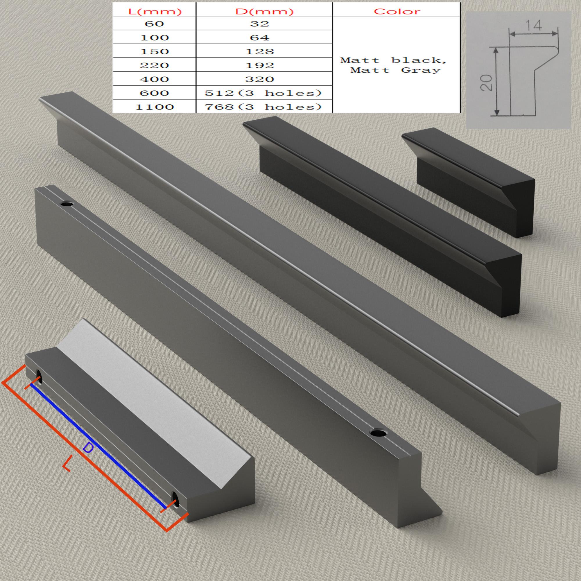 cabinet handle 7-shaped aluminum alloy handless handle door, wardrobe ...