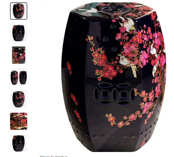 Elegant Bird Figurines Painted Ceramic Garden Stool for Outdoor - CS002 ...