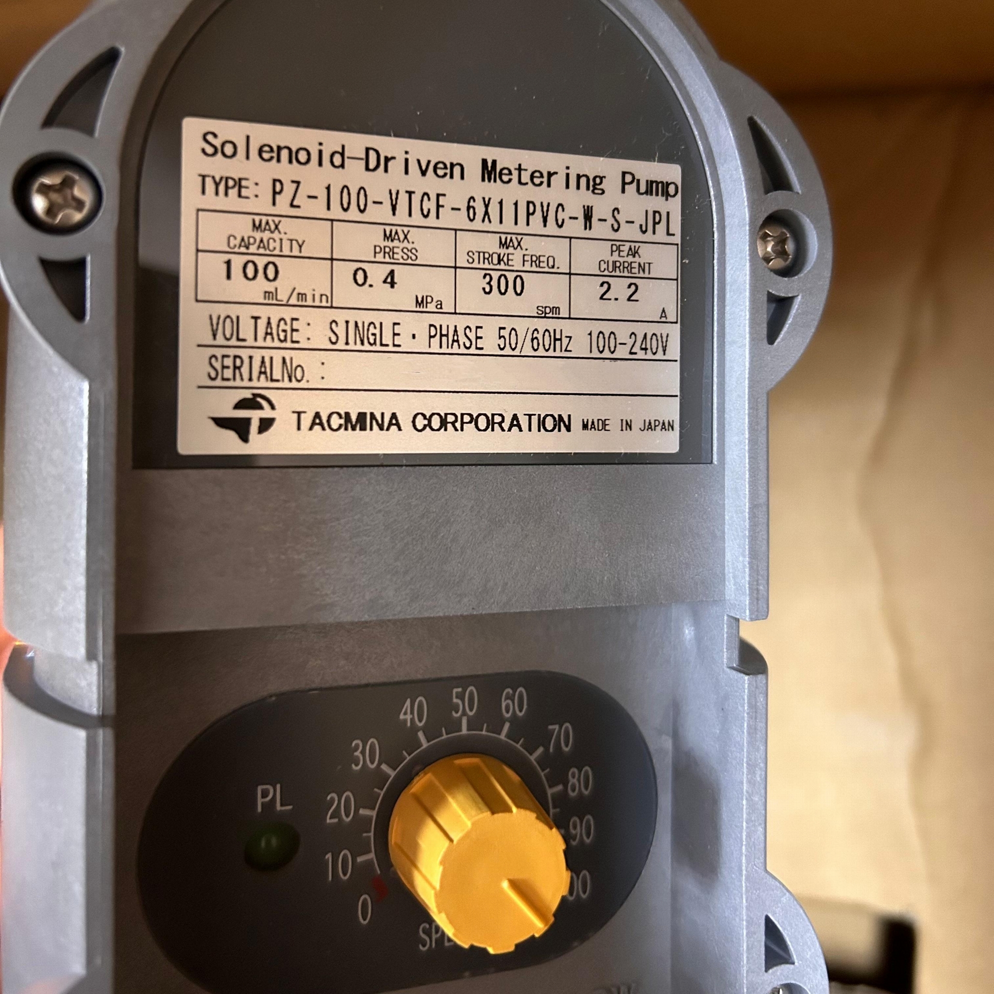 TACMINA SOLENOID-DRIVEN METERING PUMP - PZ-100-VTCF (China Trading ...