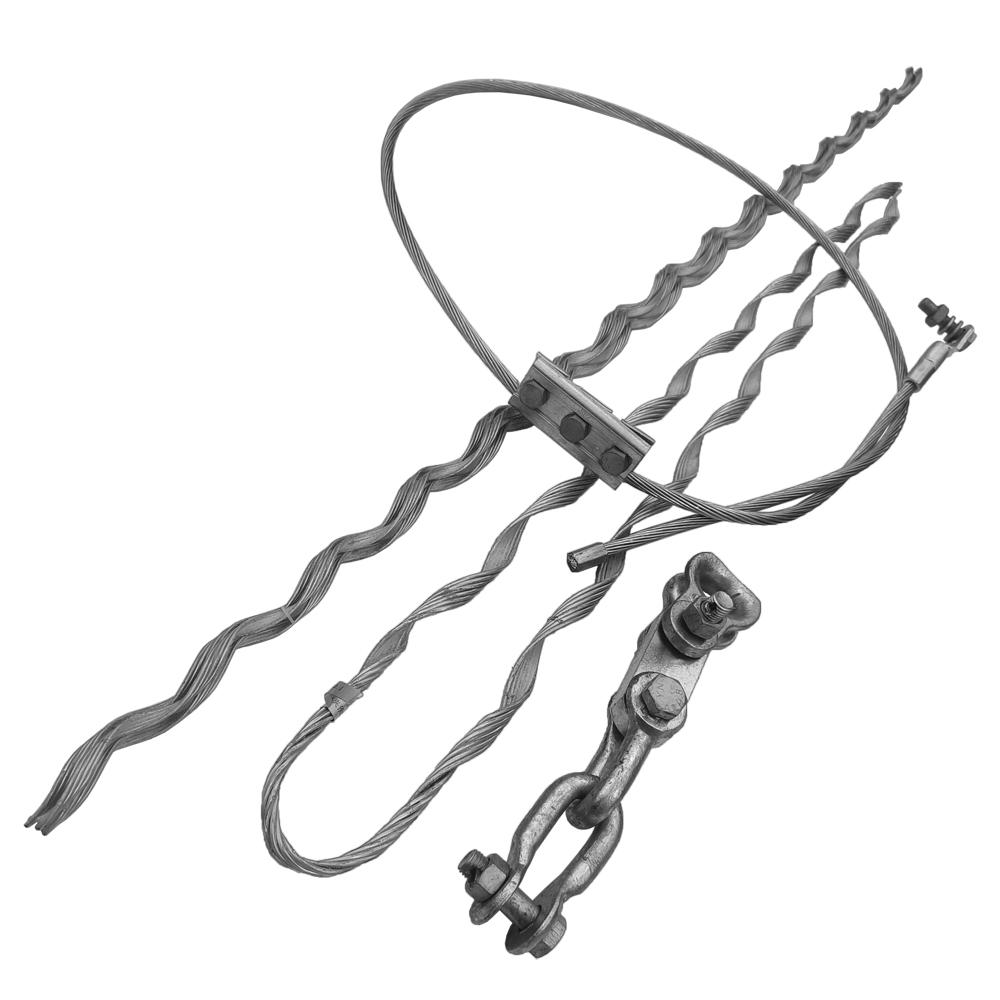 Preformed pole cable / span grip / OPGW fiber guy grip tension clamp ...