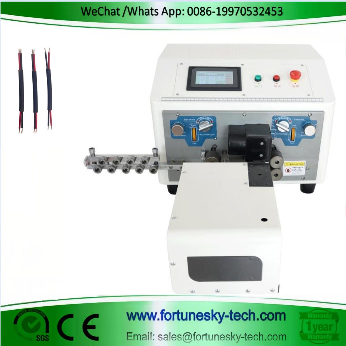 automatic twin flat electric cable cutting stripping twisting machine (China Trading Company ...