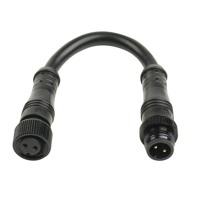 M12 Male To Female Straight Connector 2-8pin Male-to-Female Extension ...
