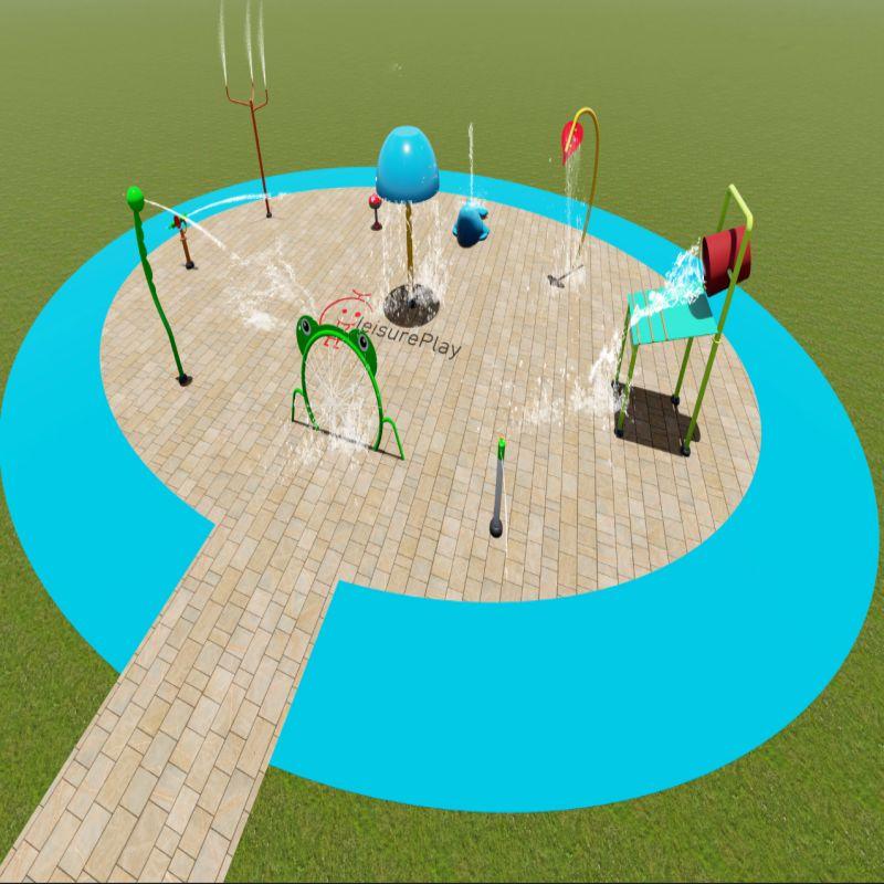 aqua fun water park splash zone waterpark pools & water fun - TM1310 ...