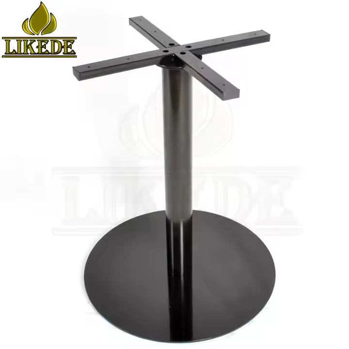 New Black Iron Frame Metal Dining Table Bases round Steel Table Legs ...