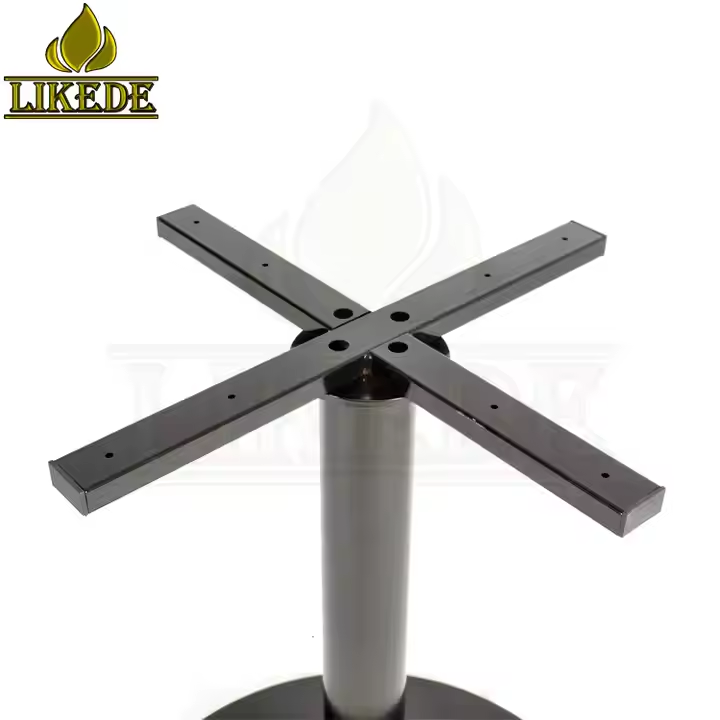 New Black Iron Frame Metal Dining Table Bases round Steel Table Legs ...