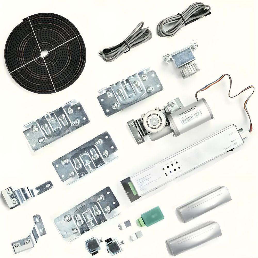 Automatic sensor door glass sliding door system door mechanism with ...