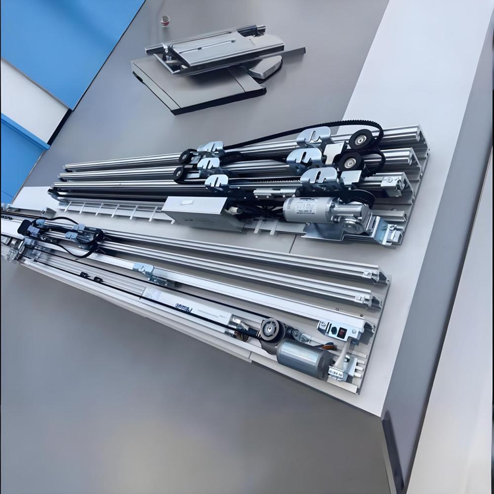 Automatic sensor door glass sliding door system door mechanism with ...