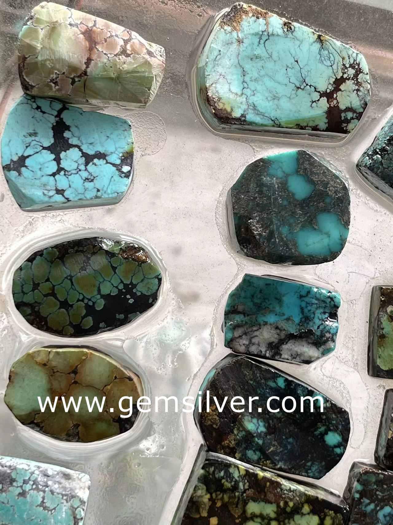 natural Hubei turquoise rough material - TR001 - Gemsilver (China ...