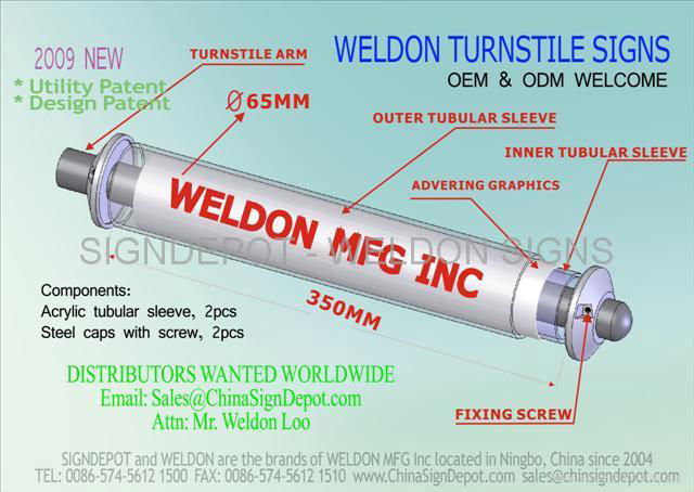 WELDON Turnstile Signs - TS (China Manufacturer) - Traffic Advertising ...