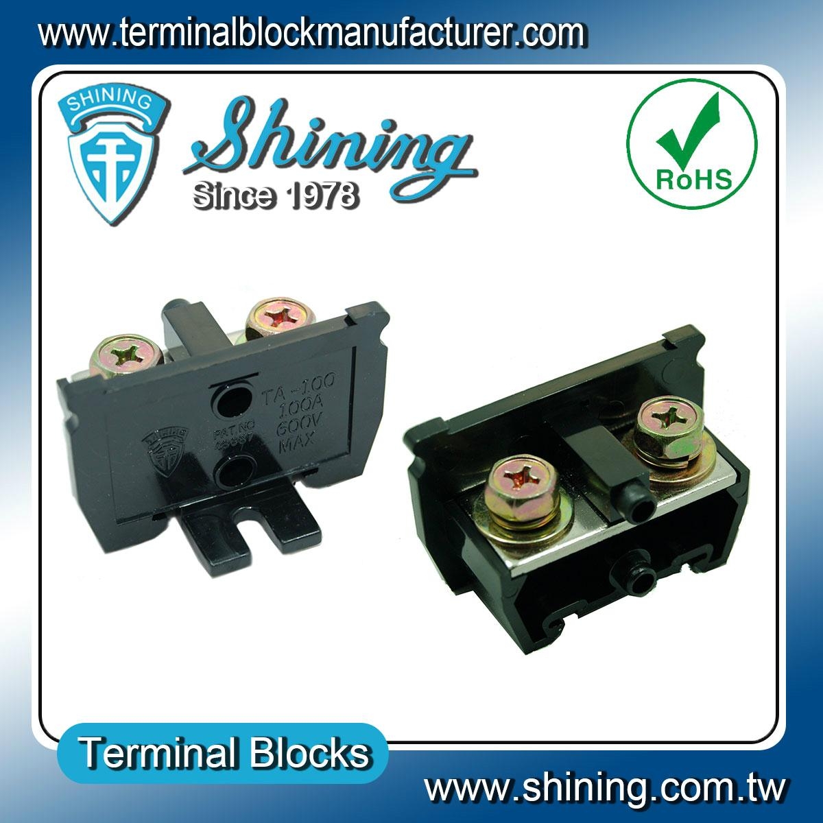 TA-100 35 mm DIN Rail Electric Wire Connector 100A Terminal Block ...