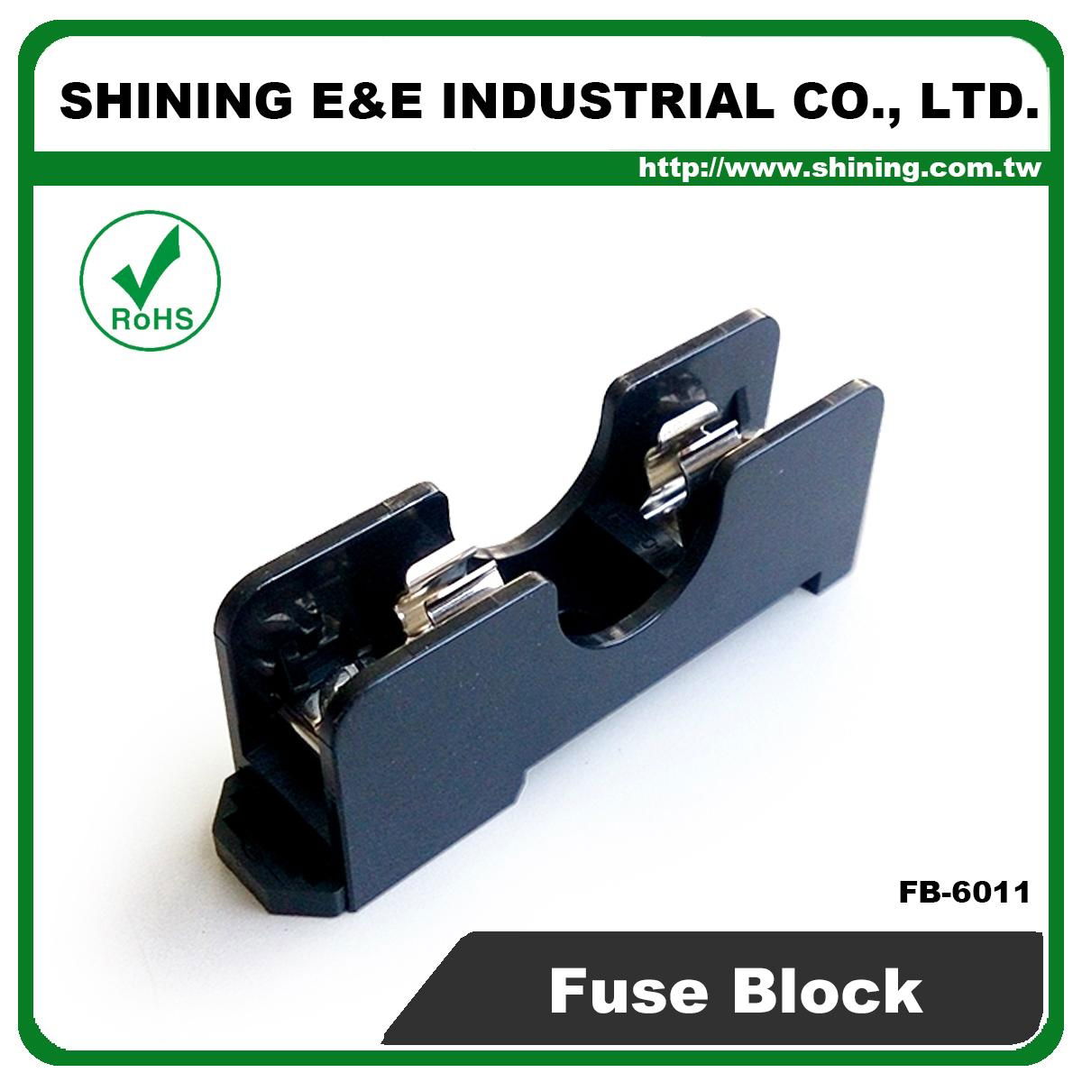 FB-6011 DIN Rail Mounted 600V 15A 6x30 Glass Ferrule Fuse Box - SHINING ...