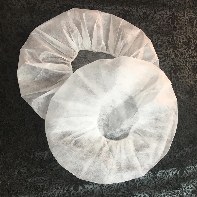 Non-woven Disposable Bouffant Caps Blue Hairnets Head Covers Round Cap ...