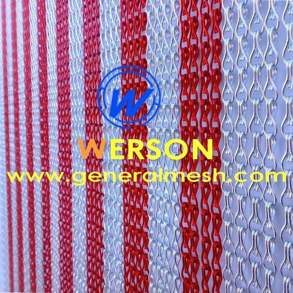 decorative aluminium chain curtain screen，Aluminium chain link curtain ...