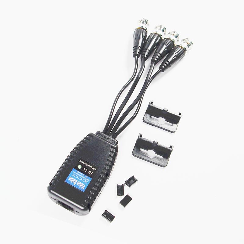 8MP CCTV Passive 4ch Coax UTP Video Balun Connector Transceiver rj45 ...